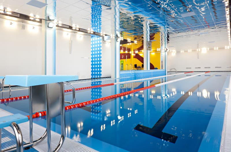 Swimming Pool without People Stock Image - Image of reflection, sport ...