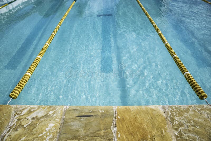 Swimming Pool with Race Track Stock Image - Image of color, compete ...
