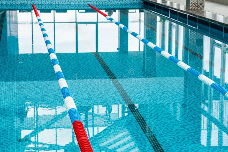 Swimming Pool with Race Tracks or Lanes Stock Photo - Image of ...
