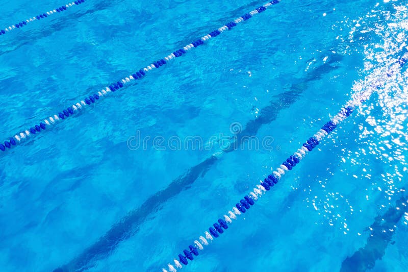 Swimming Pool with Racing Lane Dividers, Closeup View Stock Image ...