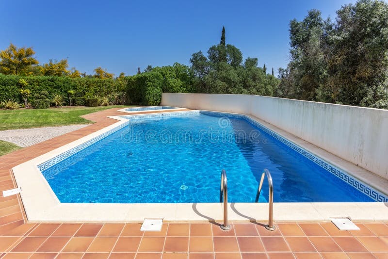 Swimming Pool for Rest and Swimming. Stock Image - Image of ...