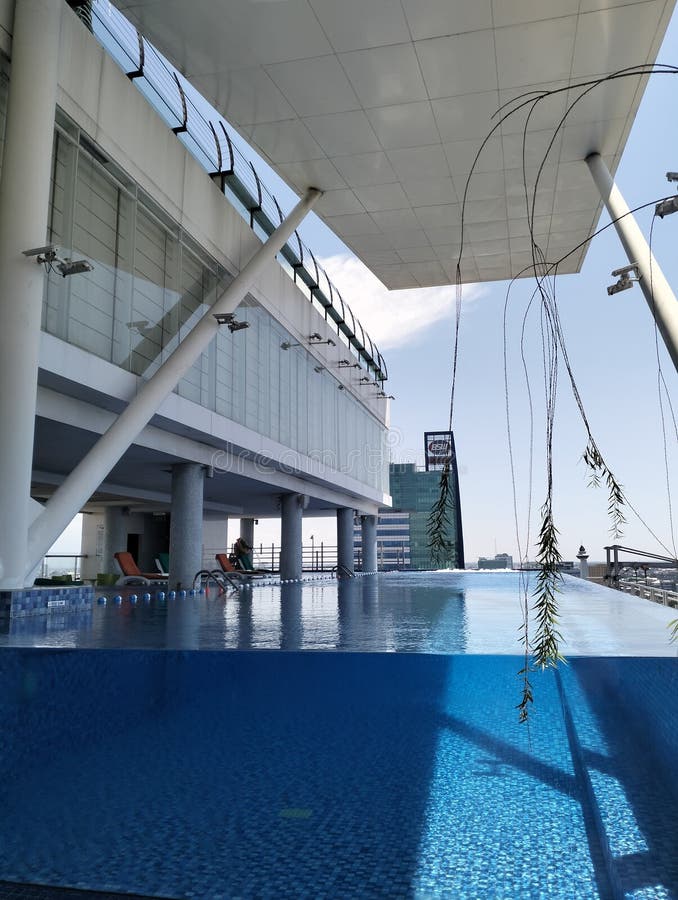 Swimming Pool on the Rooftop Editorial Image - Image of reflection ...