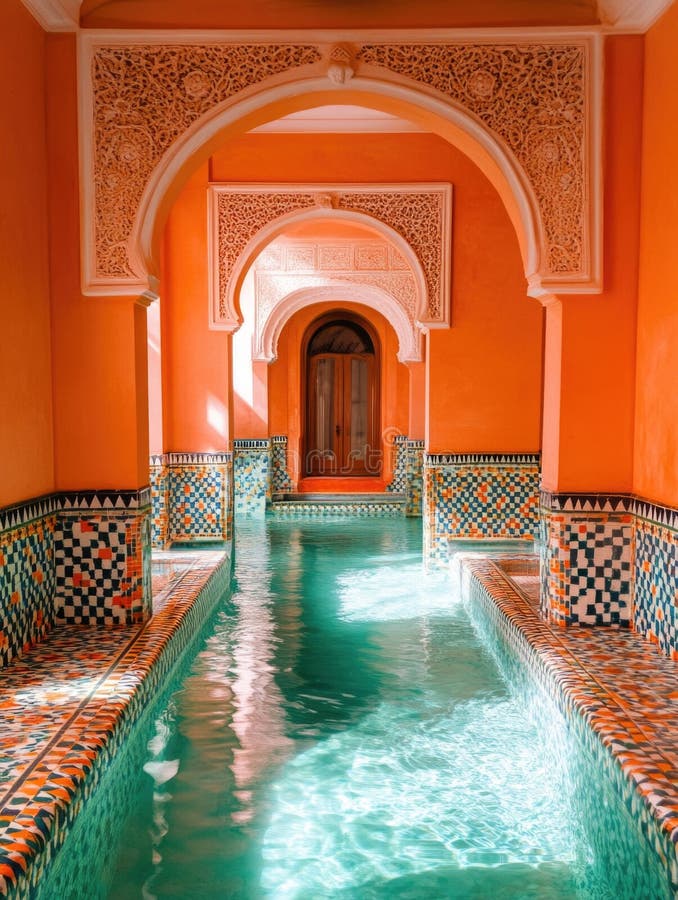 Swimming Pool Room stock image. Image of minimalist - 379154483