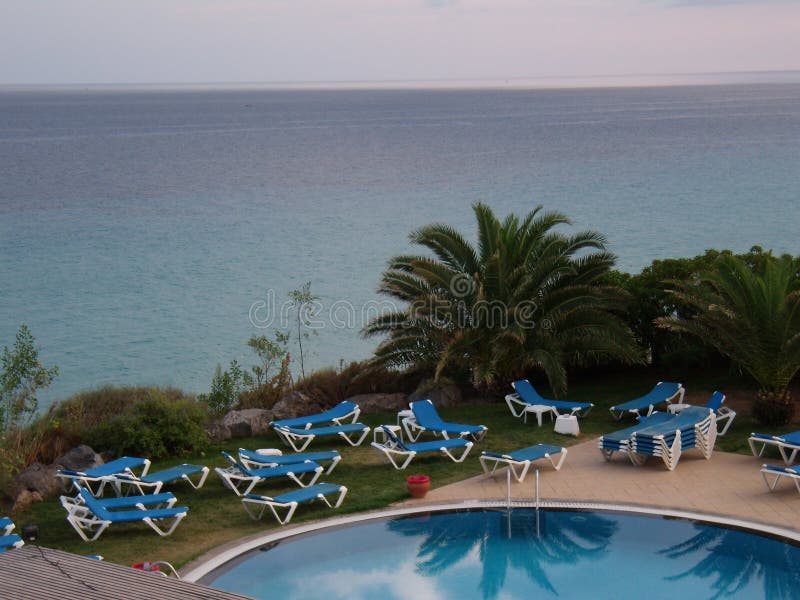 Swimming Pool and Sea stock image. Image of - 91789441