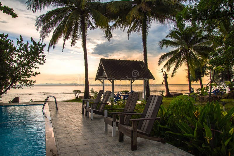 Swimming pool Sea stock photo. Image of peaceful, evening - 53604306