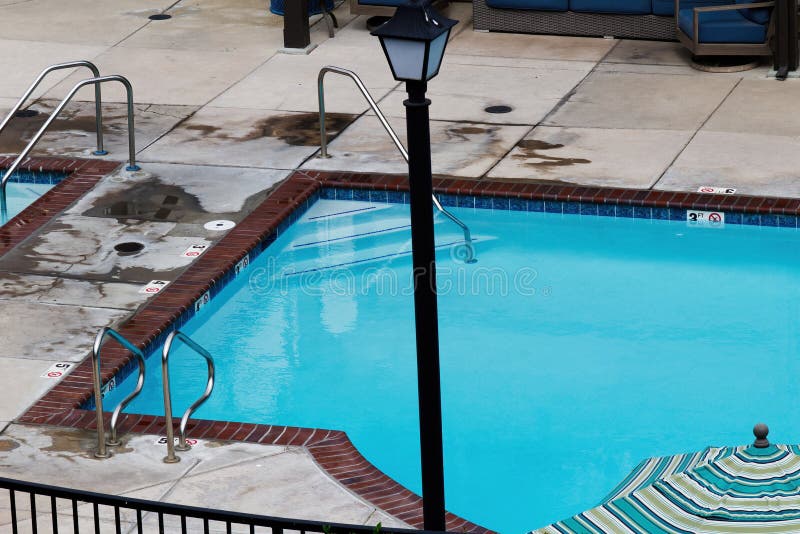 Swimming Pool Seen from Above without People Stock Photo - Image of ...