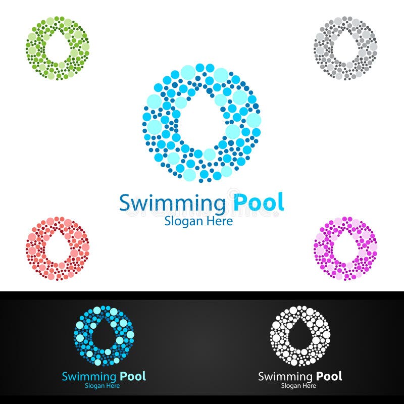Swimming Pool Service Logo with Cleaning Pool and Maintenance Concept ...