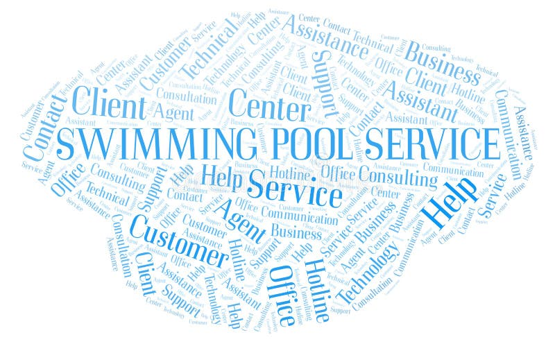 Swimming Pool Service Word Cloud. Stock Illustration - Illustration of text, card: 130389090