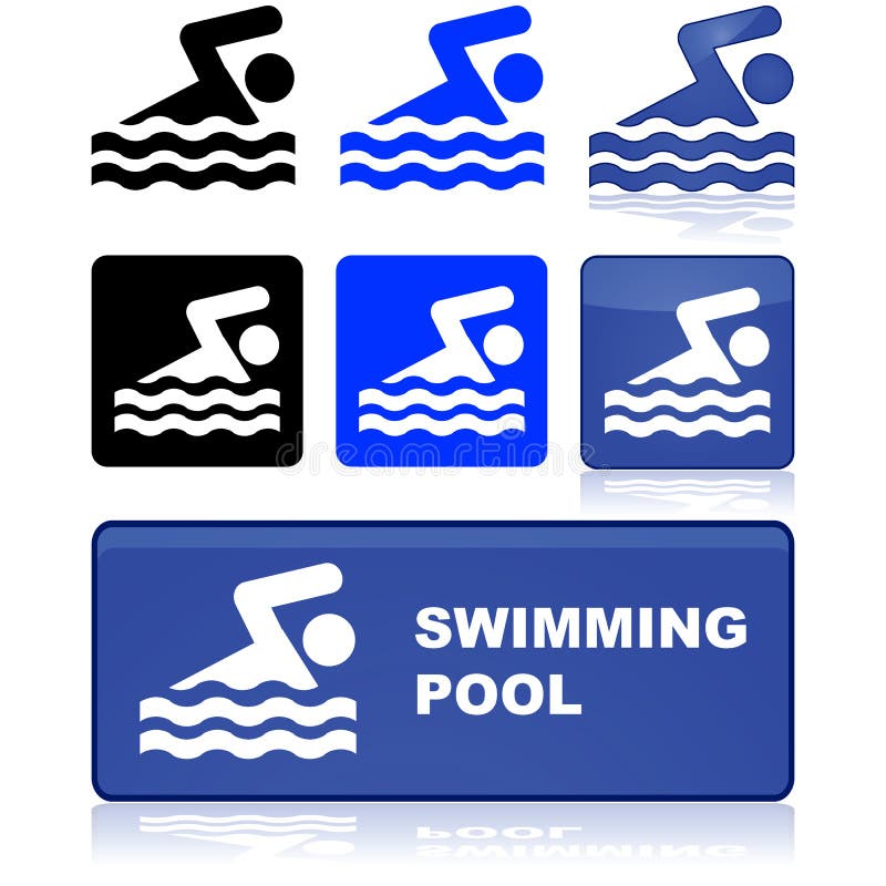 Swimming pool sign stock vector. Illustration of lake - 37859824