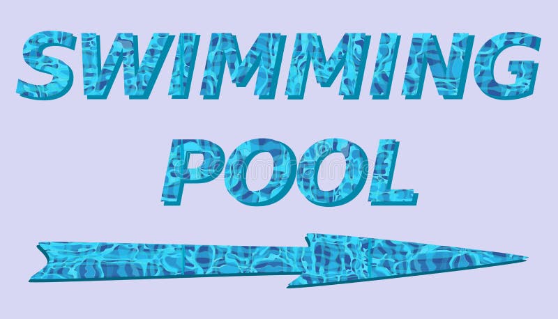 Swimming pool sign stock illustration. Illustration of fitness - 63063125