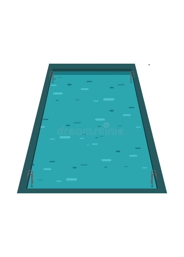 Swimming Pool. Simple Flat Illustration in Perspective View. Stock ...