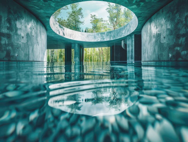 Swimming Pool with Skylight Stock Photo - Image of pool, resort: 372089754