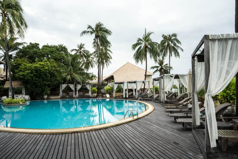Swimming Pool is in South of Thailand Stock Image - Image of sport ...