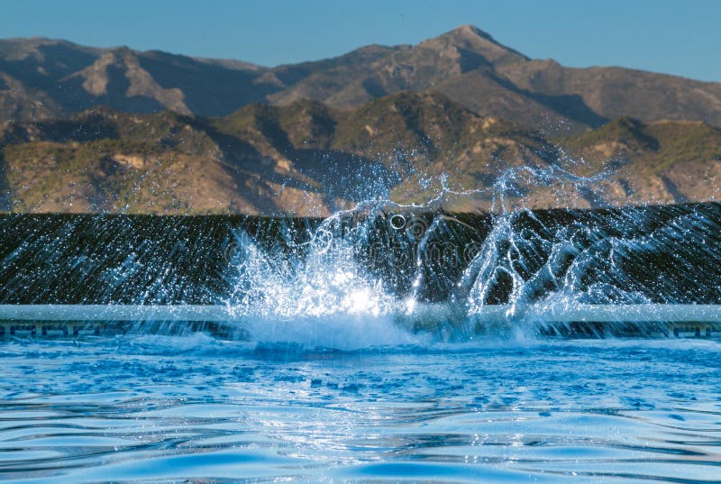 Swimming pool splash stock image. Image of leisure, summer - 43333067