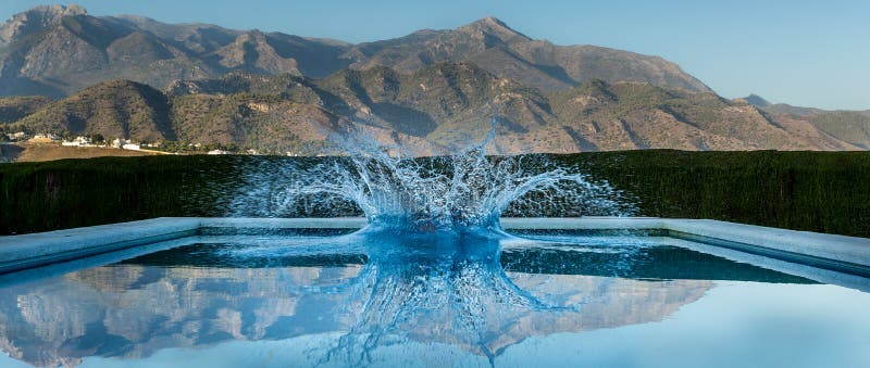 Swimming pool splash stock photo. Image of splash, droplets - 43333162