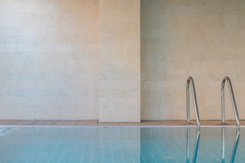 Swimming Pool with Stair and Granite Wall - Healthy Backgroud Stock ...