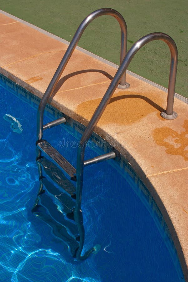 Swimming Pool Staircase - 1 Stock Image - Image of beautiful, bath ...