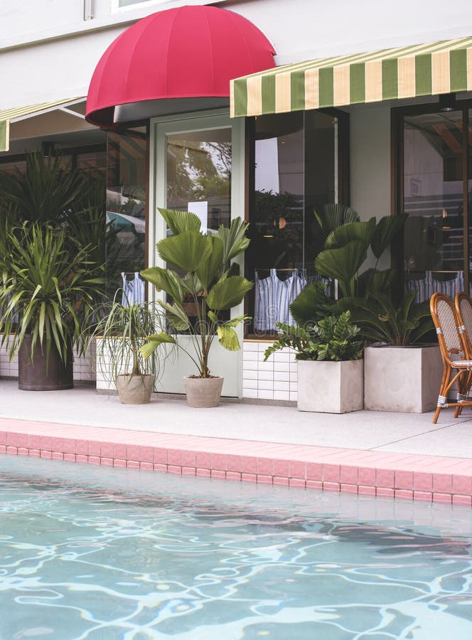 Swimming Pool in Summer Time Editorial Stock Image - Image of pastel ...