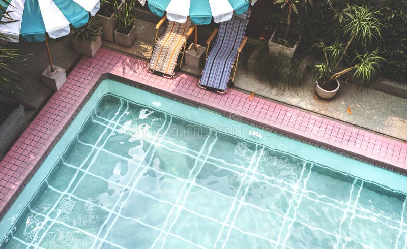 Swimming Pool in Summer Time Stock Image - Image of swimming ...