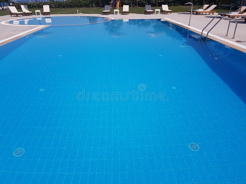Swimming Pool in Summer Vacations Blue Water Stock Photo - Image of ...