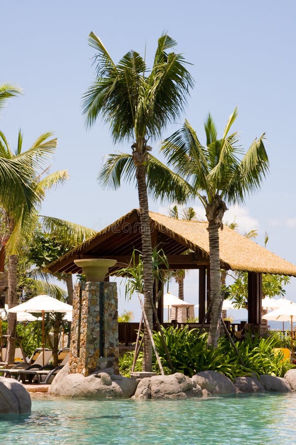 Swimming Pool on a Sunny Day. Stock Photo - Image of asia, beautiful ...