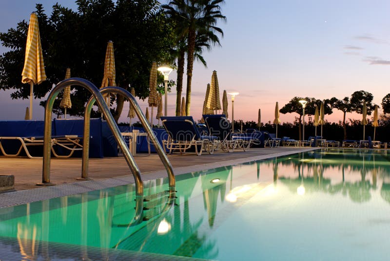 Swimming Pool & Sunset stock photo. Image of pool, ocean - 6869578