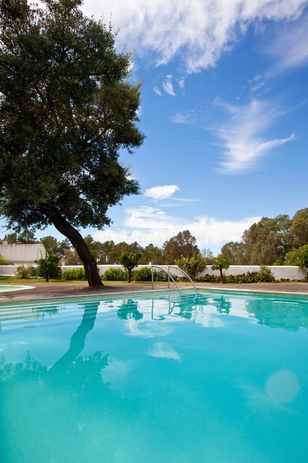 Swimming pool terrace stock photo. Image of pool, sunshade - 28718966