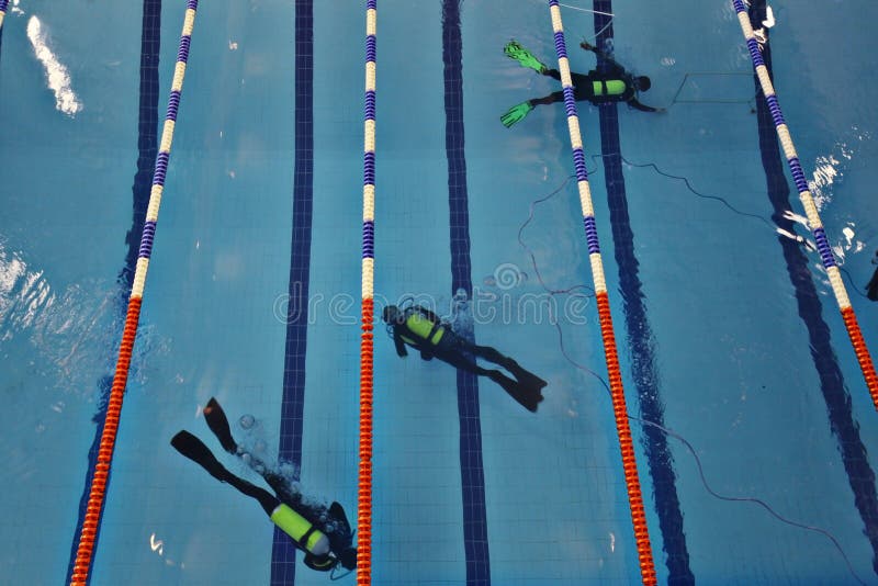 Swimming pool top view stock image. Image of bubble, mask - 50123311