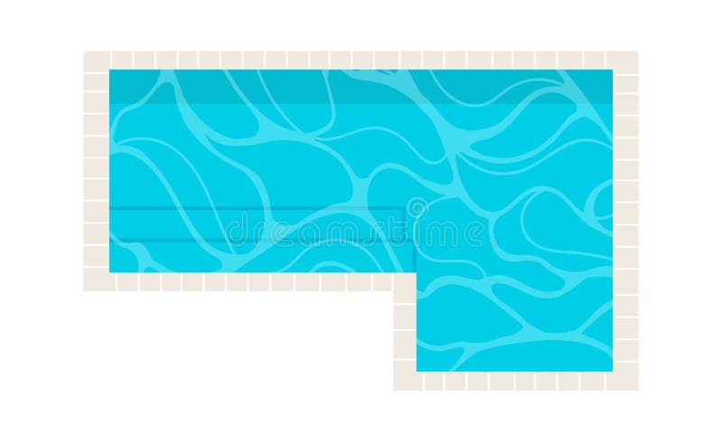 Swimming Pool Top View stock vector. Illustration of pool - 282865131
