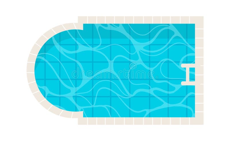 Swimming Pool Top View stock vector. Illustration of holiday - 282865837
