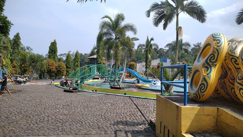 Swimming Pool Tourism Area in Ciamis, West Java Editorial Stock Image ...
