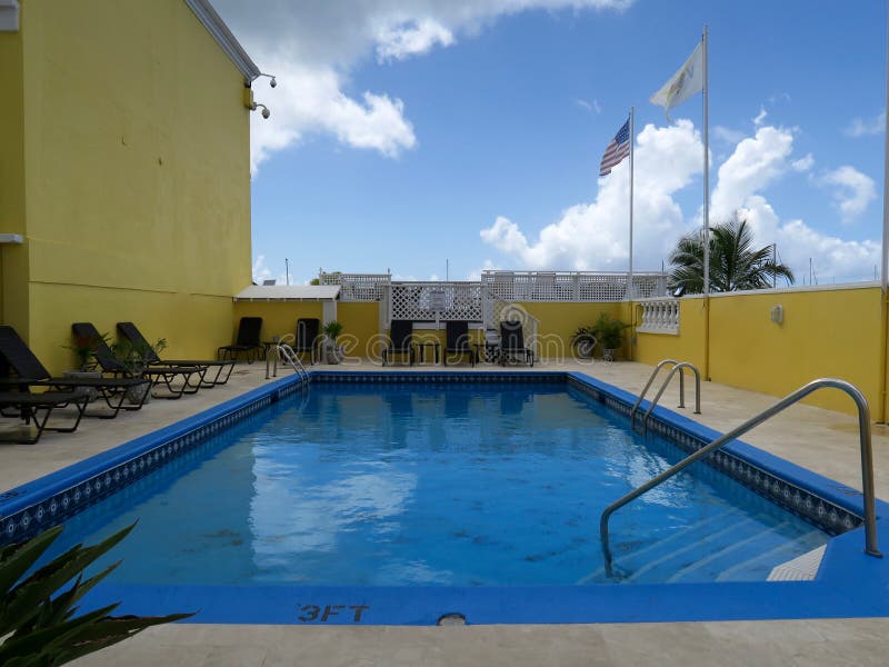 Swimming Pool at Tropical Hotel Stock Photo - Image of roof, swimming ...