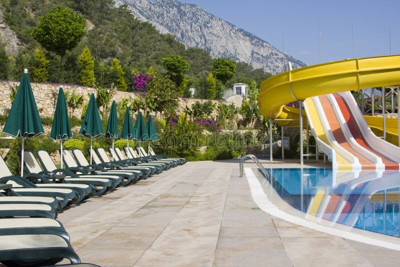 Swimming pool in Turkey stock photo. Image of investment - 12822830