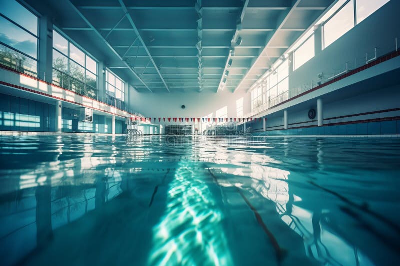 Swimming Pool from Underwater, Shot from Inside the Pool Stock Image ...