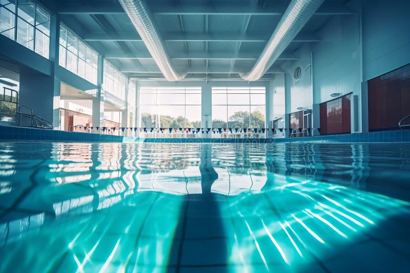 Swimming Pool from Underwater, Shot from Inside the Pool Stock Photo ...