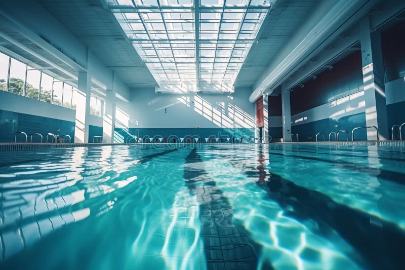Swimming Pool from Underwater, Shot from Inside the Pool Stock Image ...