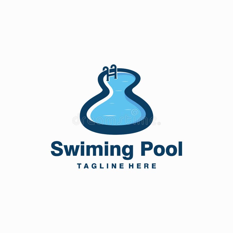 Simple Swimming Pool Logo Design Template Stock Vector - Illustration ...