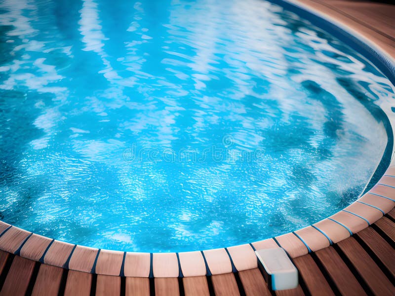 Swimming Pool with Water and Sun Reflections, AI Generated Stock ...