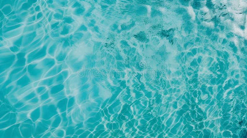Swimming Pool Water with Sun Reflections. Blue Water Surface Background ...