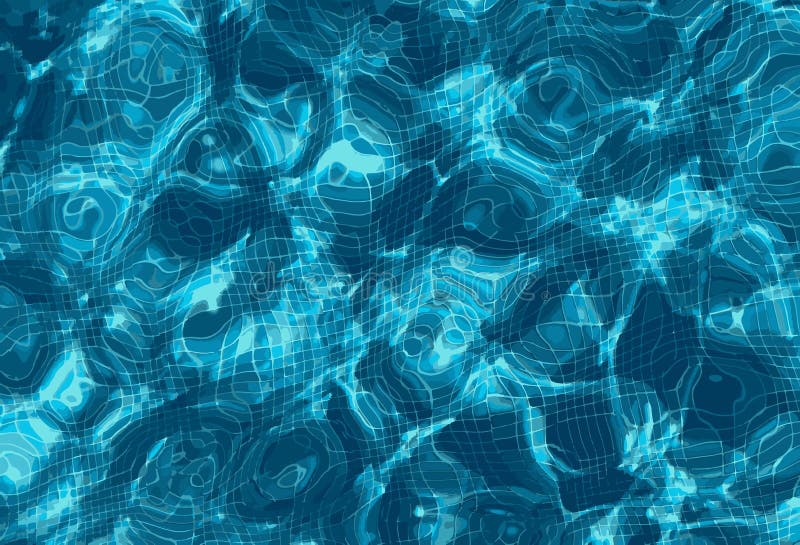 Swimming Pool Water and Tile Detail Stock Illustration - Illustration ...