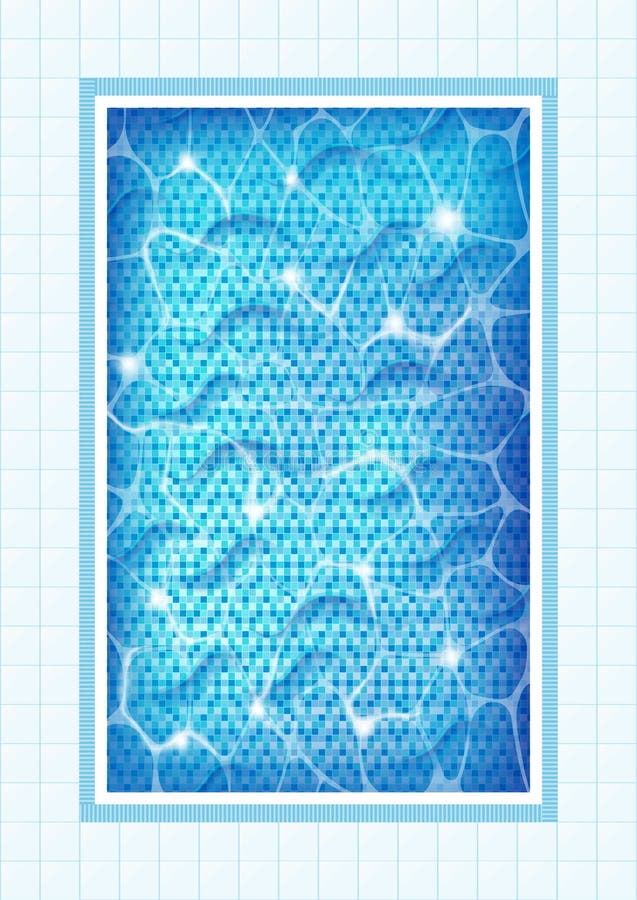 Swimming Pool with Waves, Top View. Summer Background. Texture of the ...