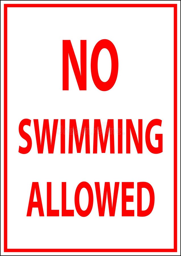 Swimming Prohibited Sign, No Swimming Allowed Stock Vector ...
