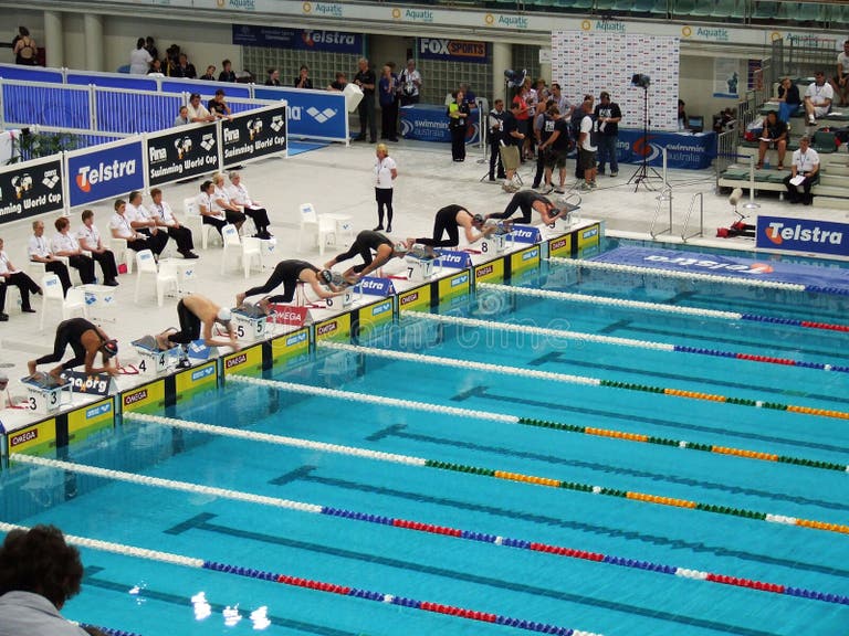 Swimming race start editorial photography. Image of competition - 78088047