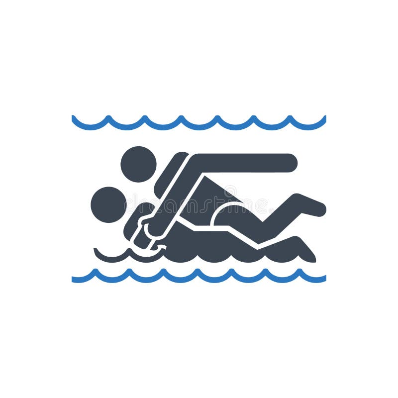 Swimming Rescue Help Icon stock vector. Illustration of sign - 348843012