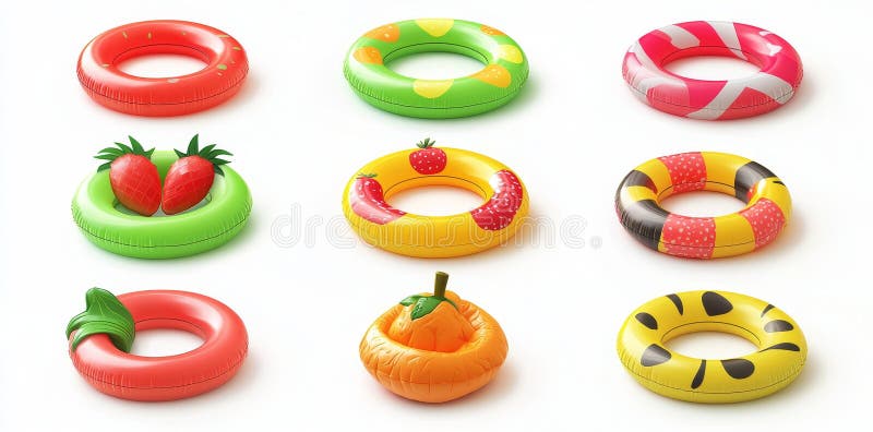 The Swimming Ring is a Colorful Inflatable Ring or Rubber Ring Isolated ...