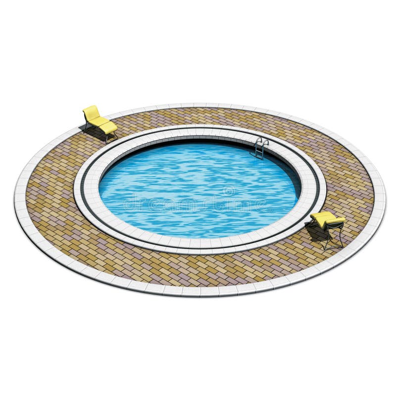 Swimming round pool stock illustration. Illustration of leisure - 14120749