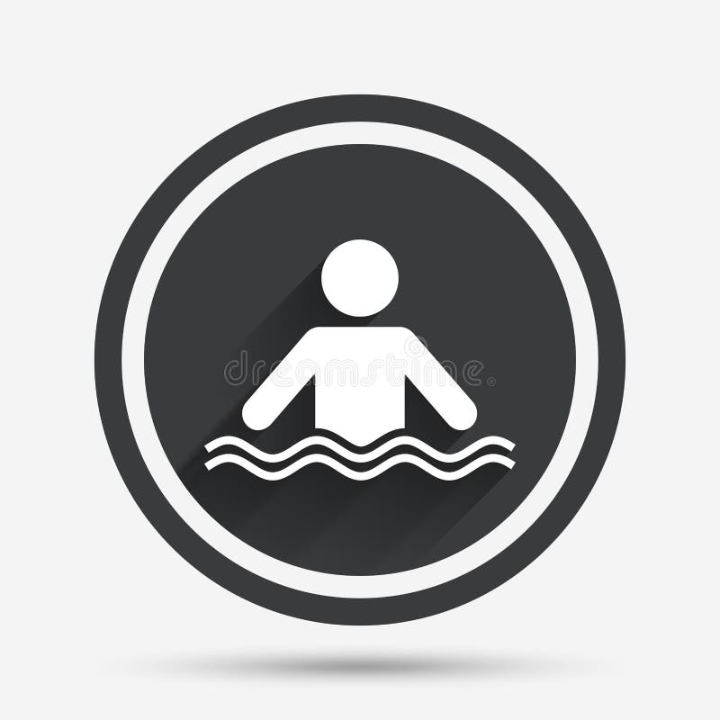 Swimming Sign Icon. Pool Swim Symbol Stock Vector - Illustration of ...