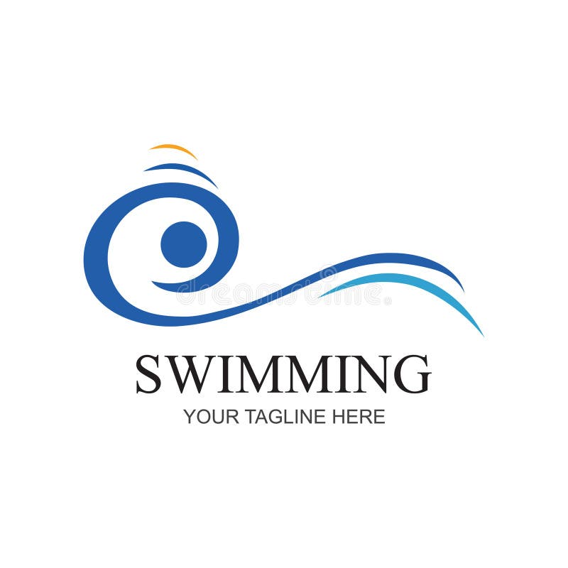 Swimming Sport Logo Ilustration Vector Design Template Stock Vector ...