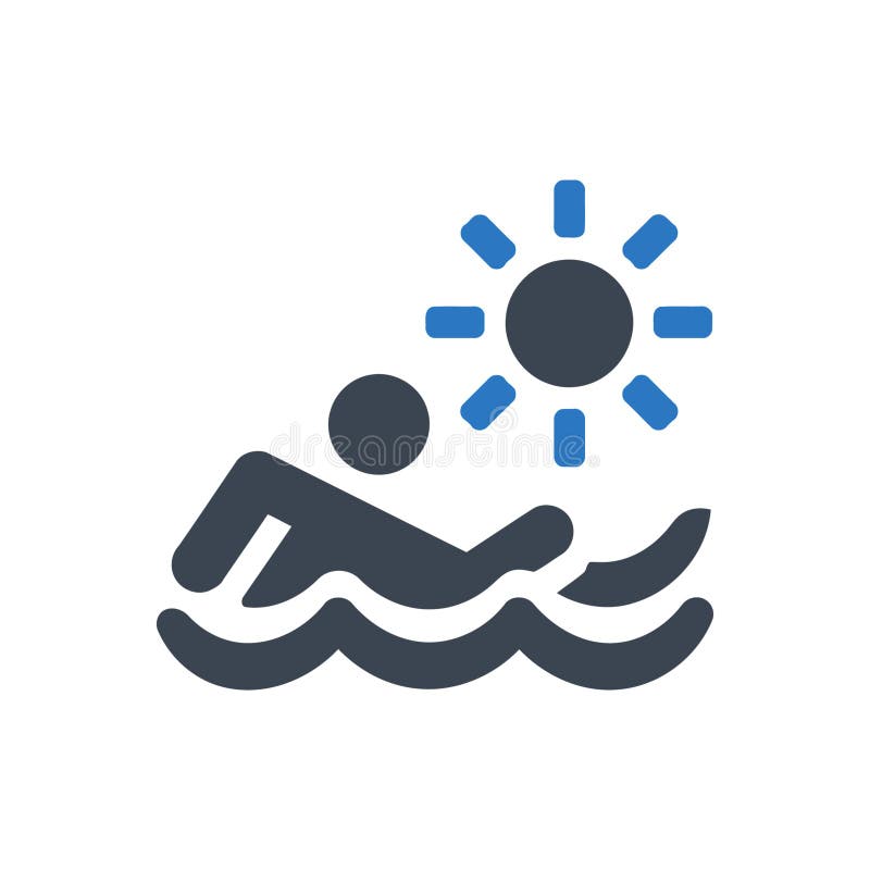 Swimming Sun Icon stock vector. Illustration of sign - 361529008