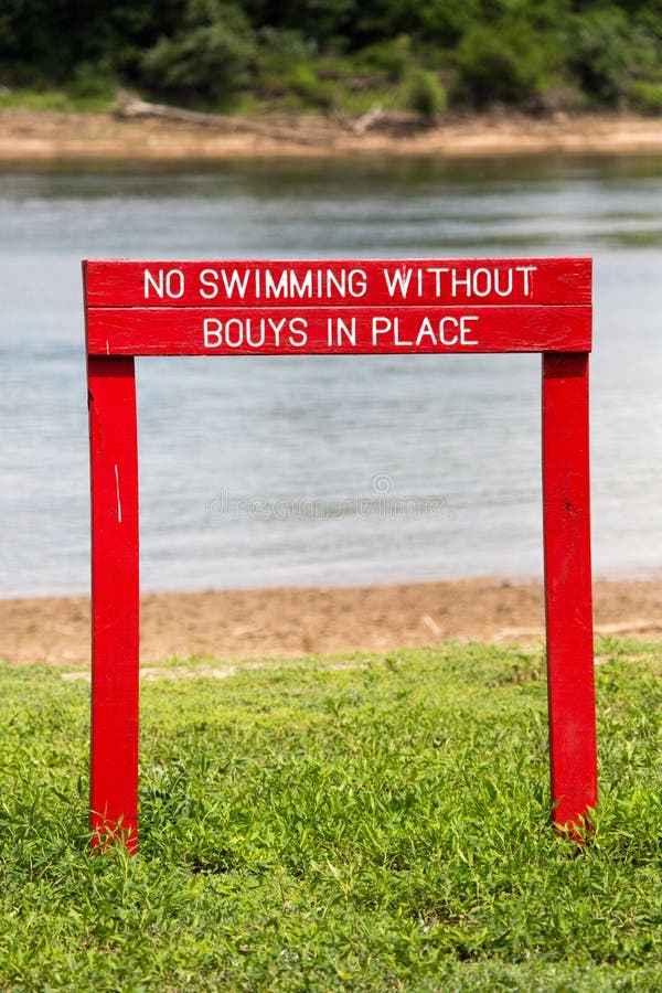 Swimming Warning Signl stock photo. Image of warning - 56711552